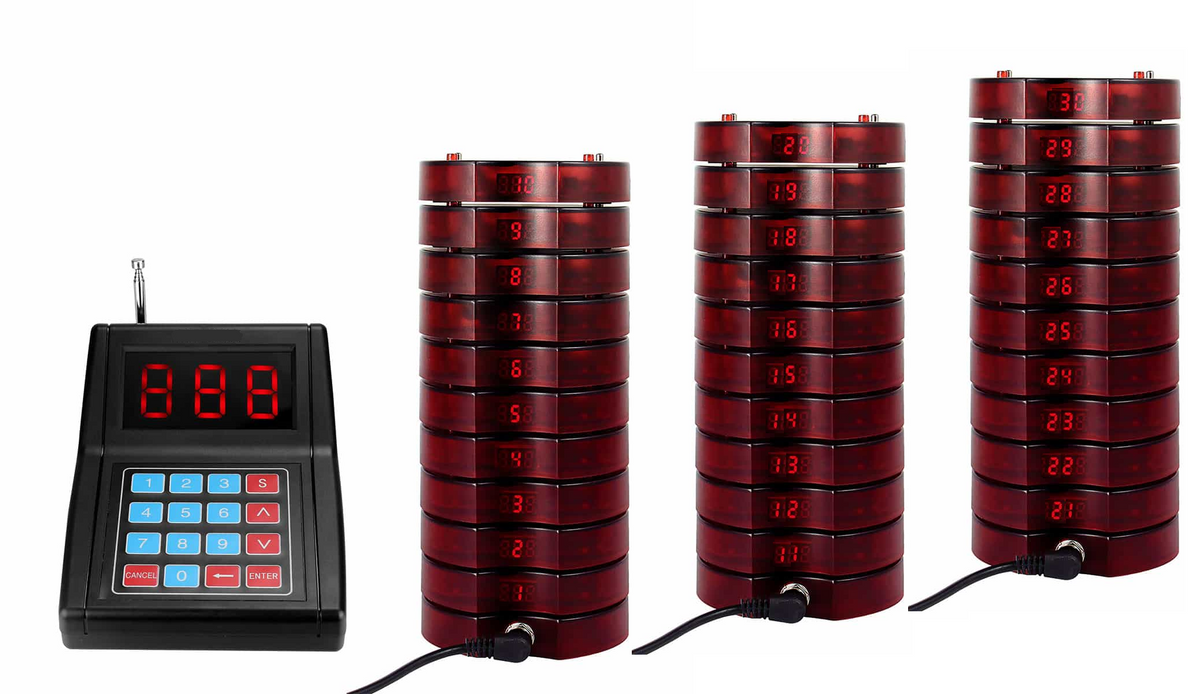 WPS165 Wireless Coaster Pager Paging System - Distance Up to 400m – Pagerme